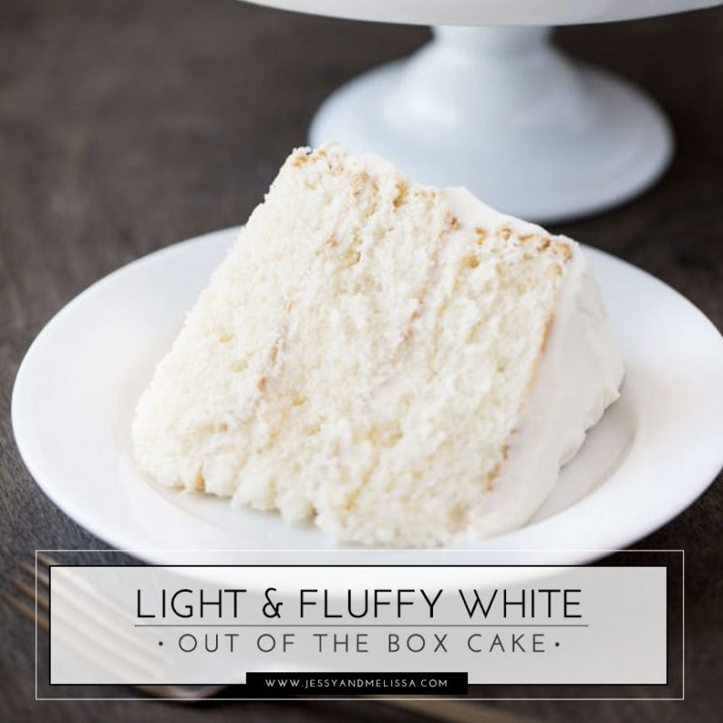 Light & Fluffy White Out of the Box Cake | Jessy + Melissa