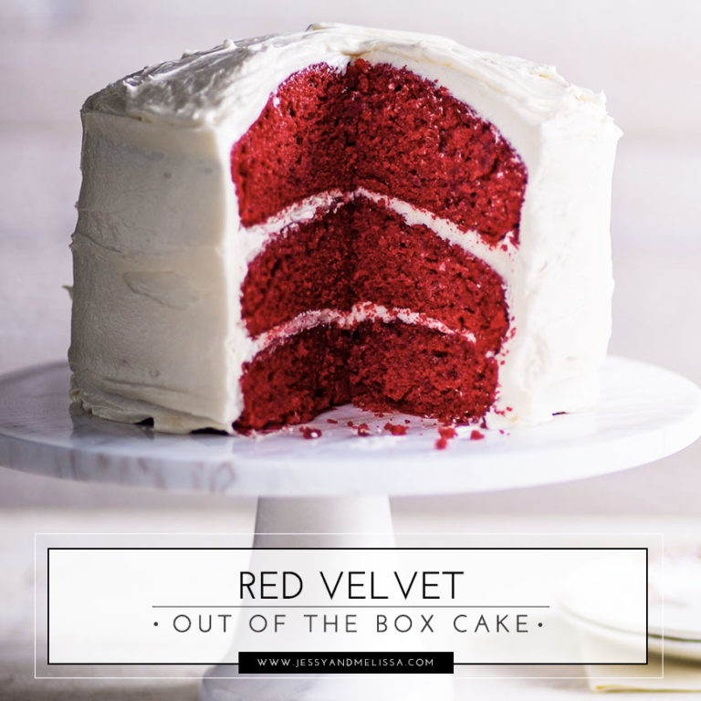 Red Velvet Out of the Box Cake | Jessy + Melissa